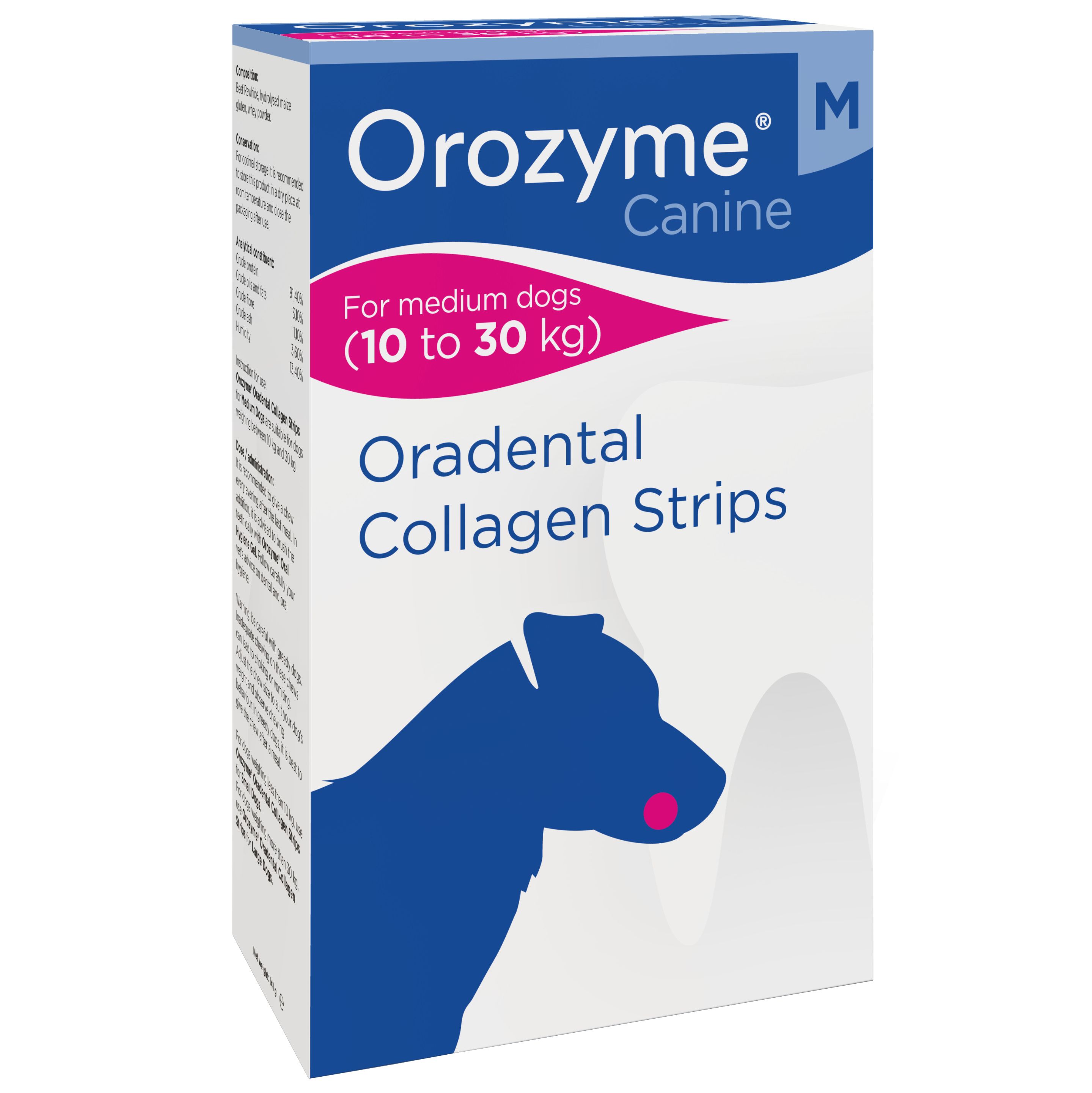 Orozyme Oradental Collagen Stripes M - kolagenowe gryzaki dentystyczne ...