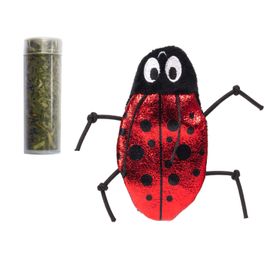 KONG Cat Refillables Catnip Ladybug - mała zabawka z kocimiętką dla ...