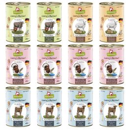 Zestaw karm GranataPet 12x 400g - bezzbożowa mokra karma dla psa, mix 4 ...