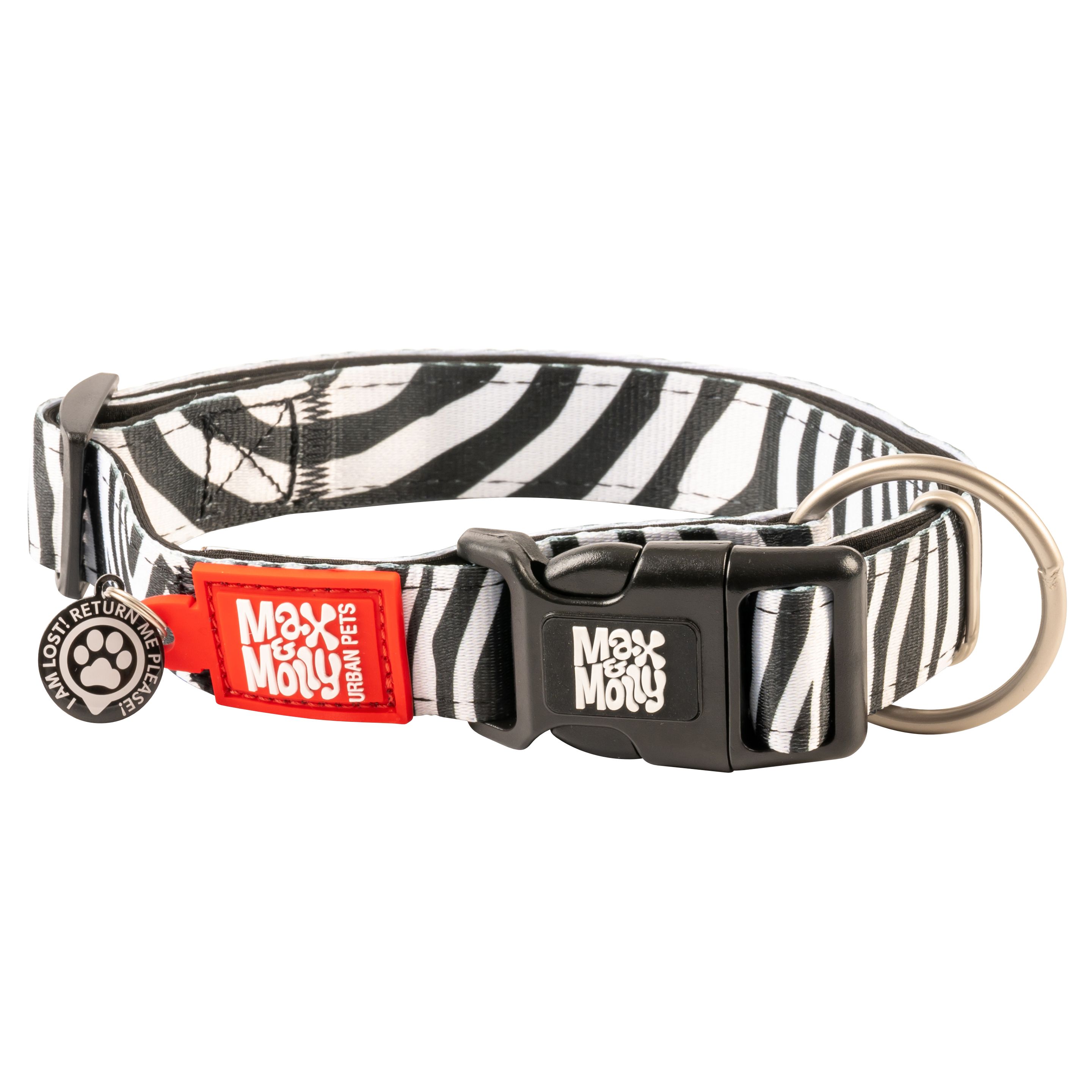Max&Molly GOTCHA! Smart ID Zebra Collar - obroża z zawieszką smart Tag ...